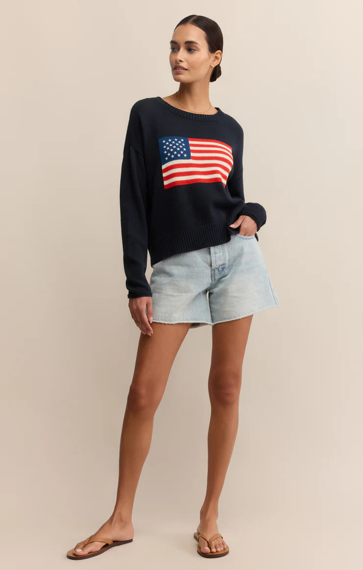 Sienna Patriot Sweater – The Boutique at Mira's